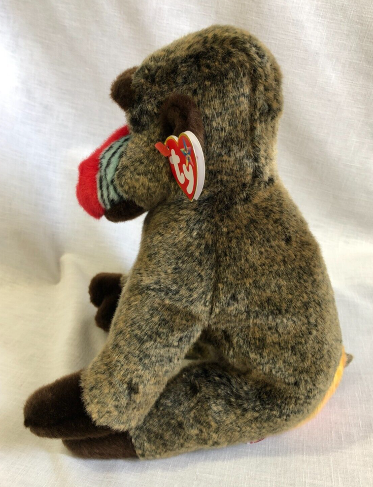 Ty Beanie Buddy Cheeks the Baboon Plush Toy 10.5 In With Tags Monkey ...
