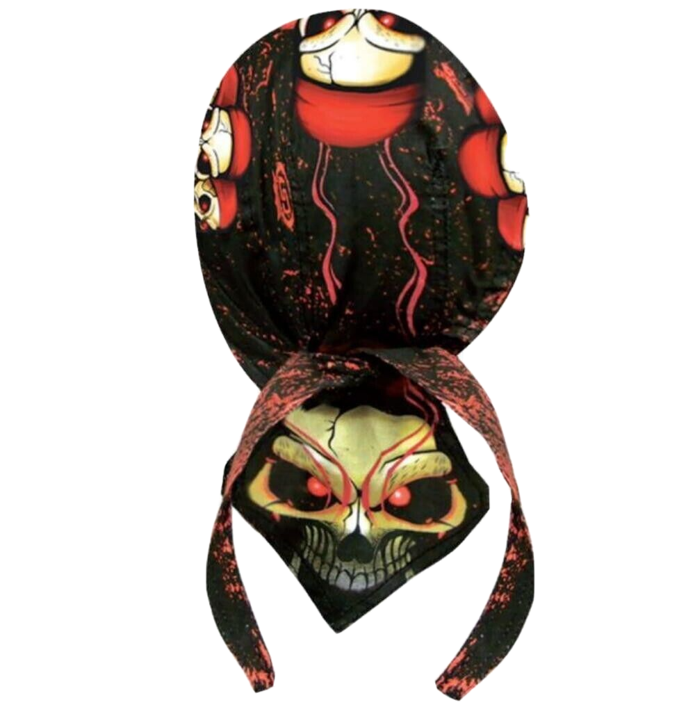 Biker Head Wrap Danbanna Deluxe Cotton Du-Rag Cap Doo Rag Bandana Skull ...