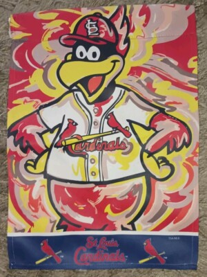 St Louis Cardinals Mascot Fredbird Single Sided Garden Flag Banner 12 x ...