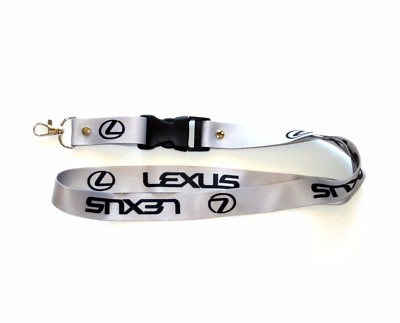 LEXUS Lanyards 1 inch x 22 inch KeyChain ID Badge Cardholder Light GRAY ...