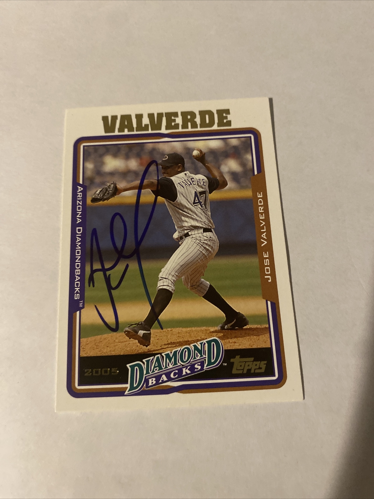 Jose Valverde autographed Baseball Card (Arizona Diamondbacks) 2004 ...