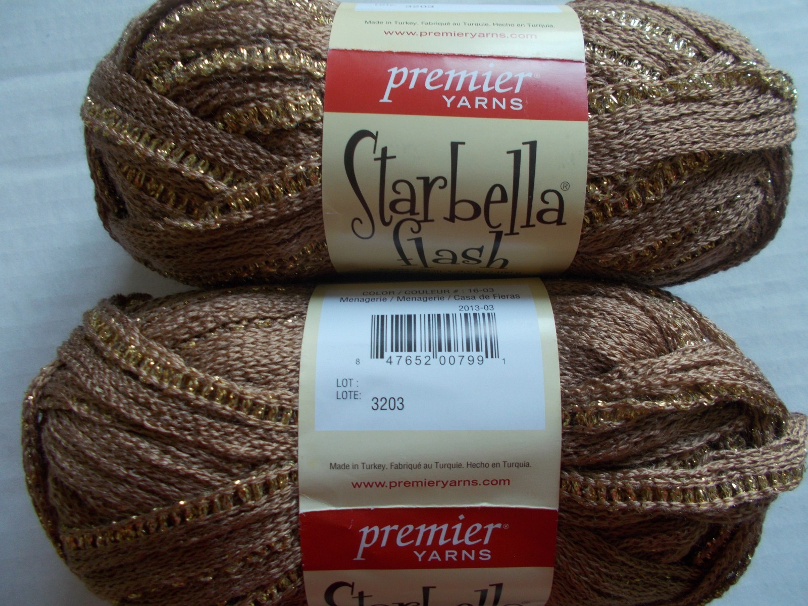 Premier Starbella Flash ruffle mesh yarn, Menagerie , lot of 2 (33 yds ...
