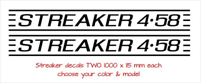 STREAKER Boat Decals TWO (2) 1000 x 115 mm each CONFIRM your model ...