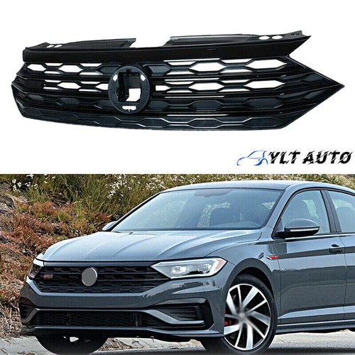 For 2019 2020 2021 Volkswagen VW Jetta MK7 Gloss Black Front Bumper ...