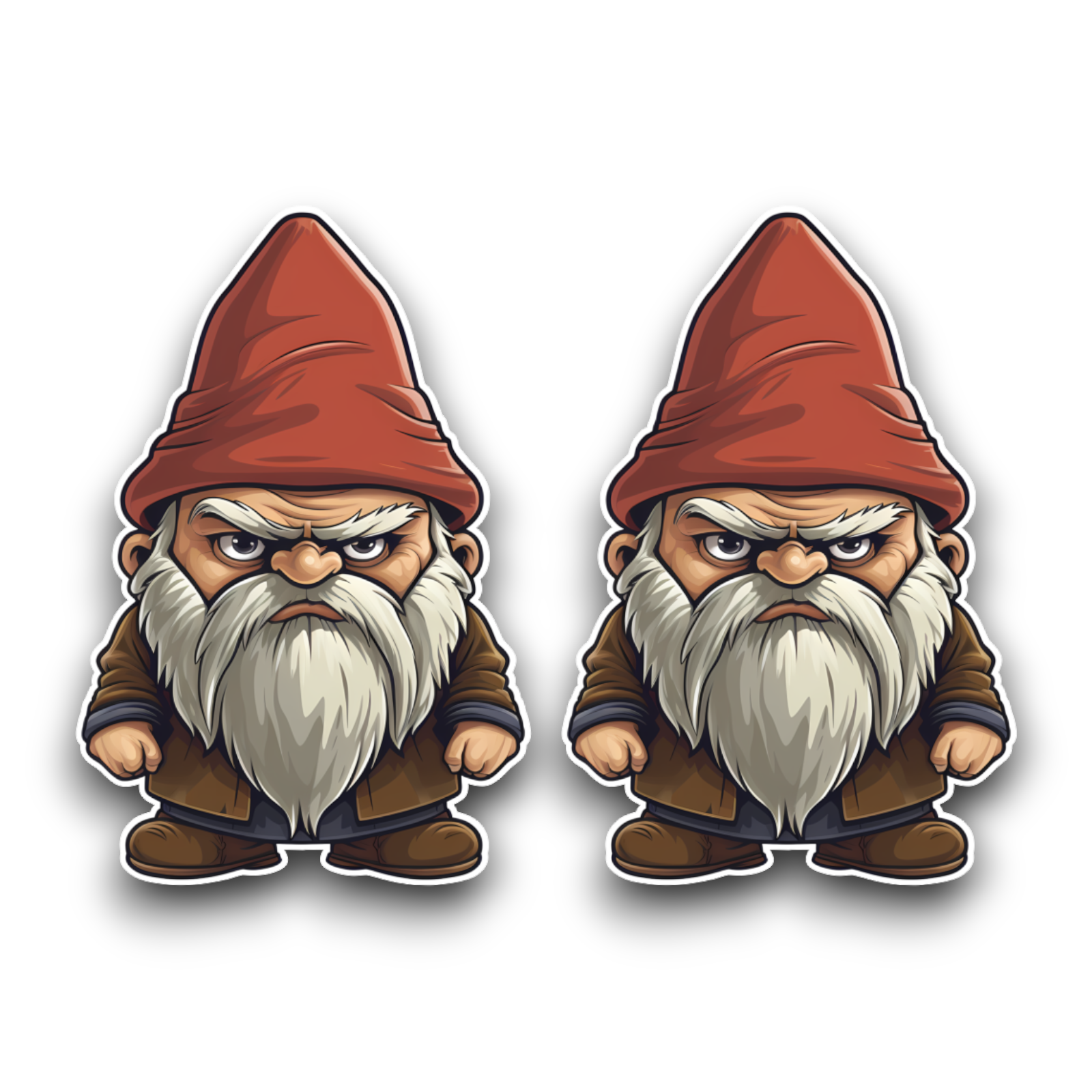 Angry Garden Gnome Vinyl Sticker Decals Car Laptop Scrapbook 60x40mm ...