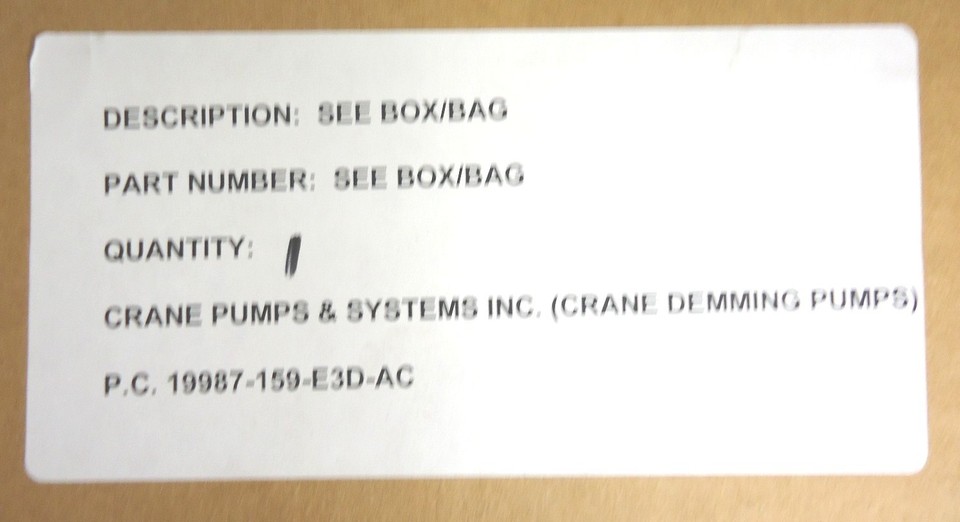 Deming Crane D000-347-008 Service Kit Wet End 1" TFE-NEO Ball | eBay