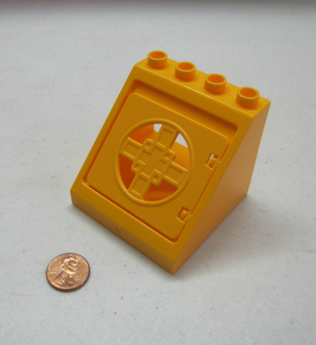Lego Duplo GOLDEN YELLOW WINDOW PANE DOOR ROOF SLOPED BLOCK | eBay