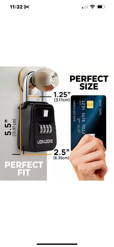 (3) Lion Locks 1500 Key Lock Box, Lockbox for Keys Outdoor, Realtor ...