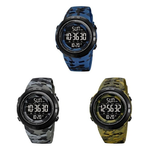Casual Electronic Watch Camouflage Strap Digital Watch Outdoor Sports ...