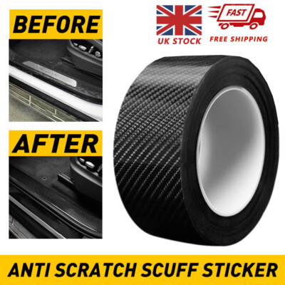 5CM*10ft Carbon Fiber Car Sticker Door Sill Scuff Anti Scratch Tape ...