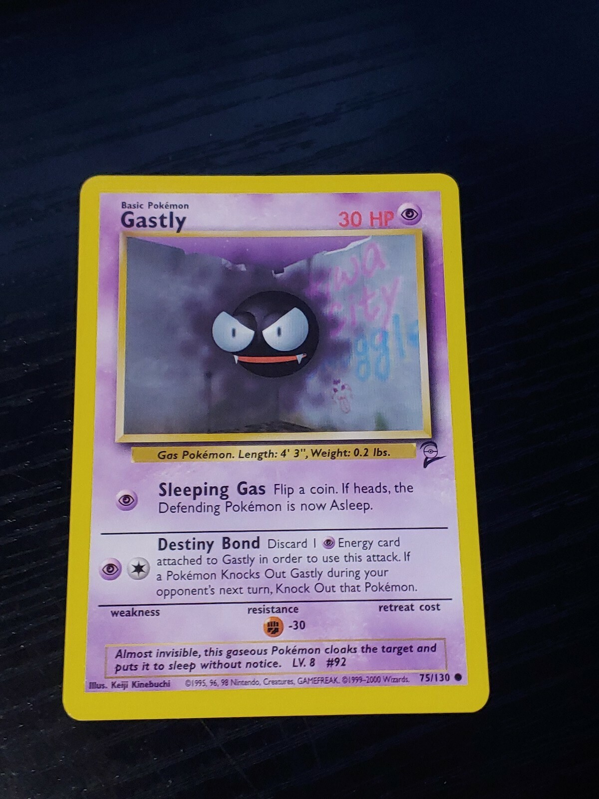 Pokémon TCG Gastly Base Set 2 75/130 Regular Unlimited Common LP | eBay