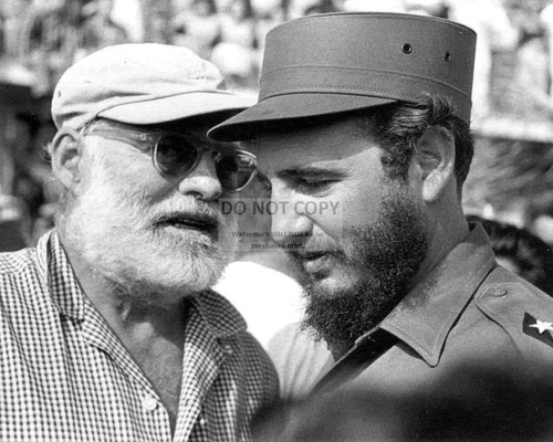 ERNEST HEMINGWAY WITH FIDEL CASTRO - 8X10 PHOTO (DA-209) | eBay