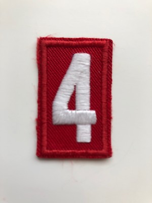 Boy Scout BSA Troop Pack Number # 4 Patch Red White Embroidered | eBay