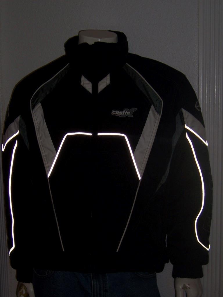 CASTLE X HITENA RACEWEAR BLACK MOTORCYCLE BIKER JACKE… - Gem