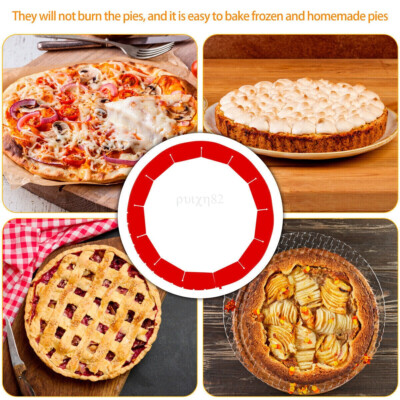 AU STOCK Adjustable Pie Crust Shield Silicone Pie Protector, Pie Ring ...