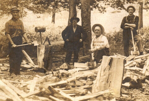 1911 RPPC LOGGERS LOGGING PENNSYLVANIA, COALPORT PA CLEARFIELD CTY ...