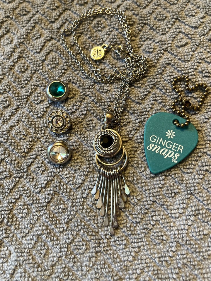 Ginger Snaps 20" Chain Pendant Necklace W/ 4 Snaps!-Snap Pick-Organza ...