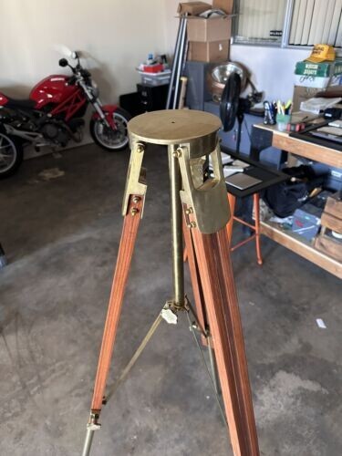 Tripod Antique Large Theater Stage Industrial Nautical Tripod Stand ...