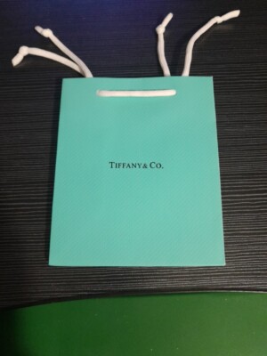 TIFFANY & Co. Packaging 5" x 6" x 3” small blue Paper Gift Shopping Bag ...