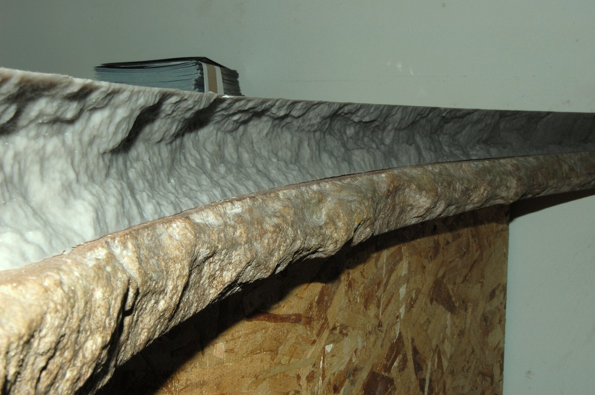 Rock Looking Concrete Countertop Forms Edge Forms For Concrete