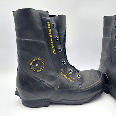 Vtg Bata Black US Military Extreme Cold Weather Mickey Mouse Boots Size ...