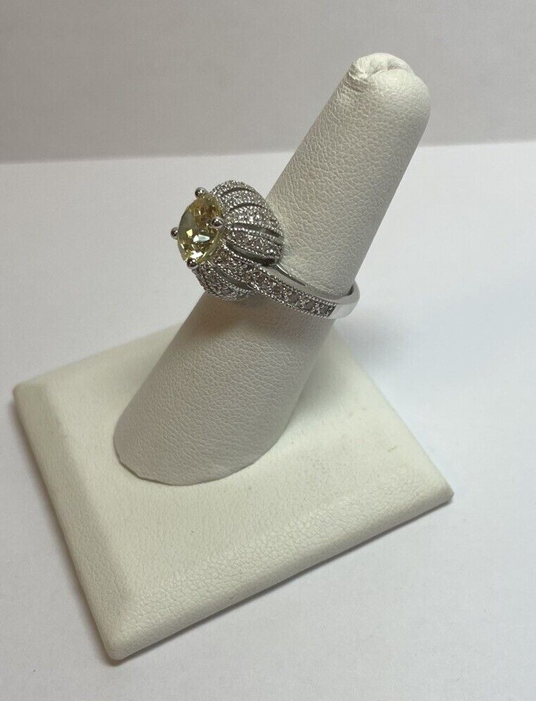 Joseph Esposito ESPO Sterling 925 CZ and Citrine Ring… - Gem