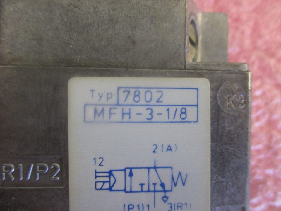 Festo Model: MFH-3-1/8 Solenoid Valve, P/N: 7802. Unused Old Stock. No ...