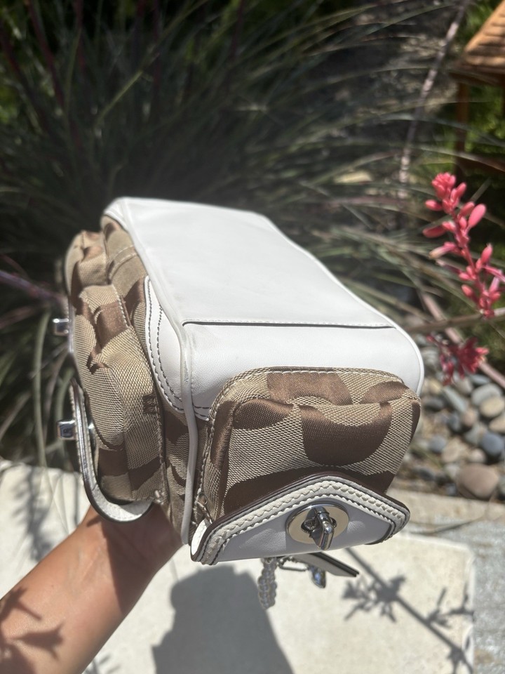 Vintage Coach Signature Gallery Satchel - 6231 - cream and brown - 2005 ...