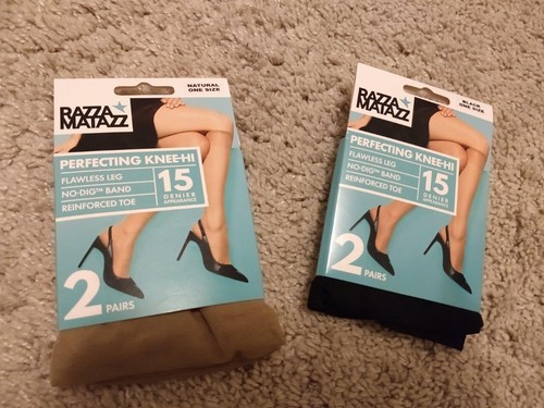 Razzamatazz Perfecting Knee Hi Sheers One Size Black Natural MULTI BUY ...