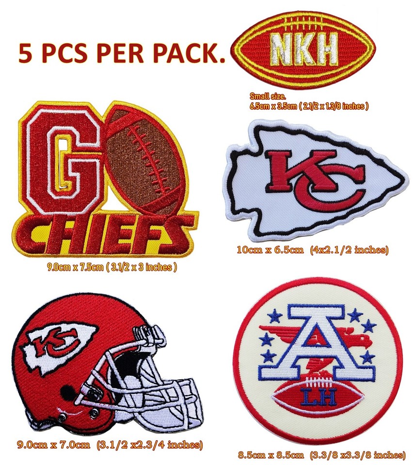 Kansas City-Chiefs Embroidery Patches Iron,Sew(Select options) Thai by ...