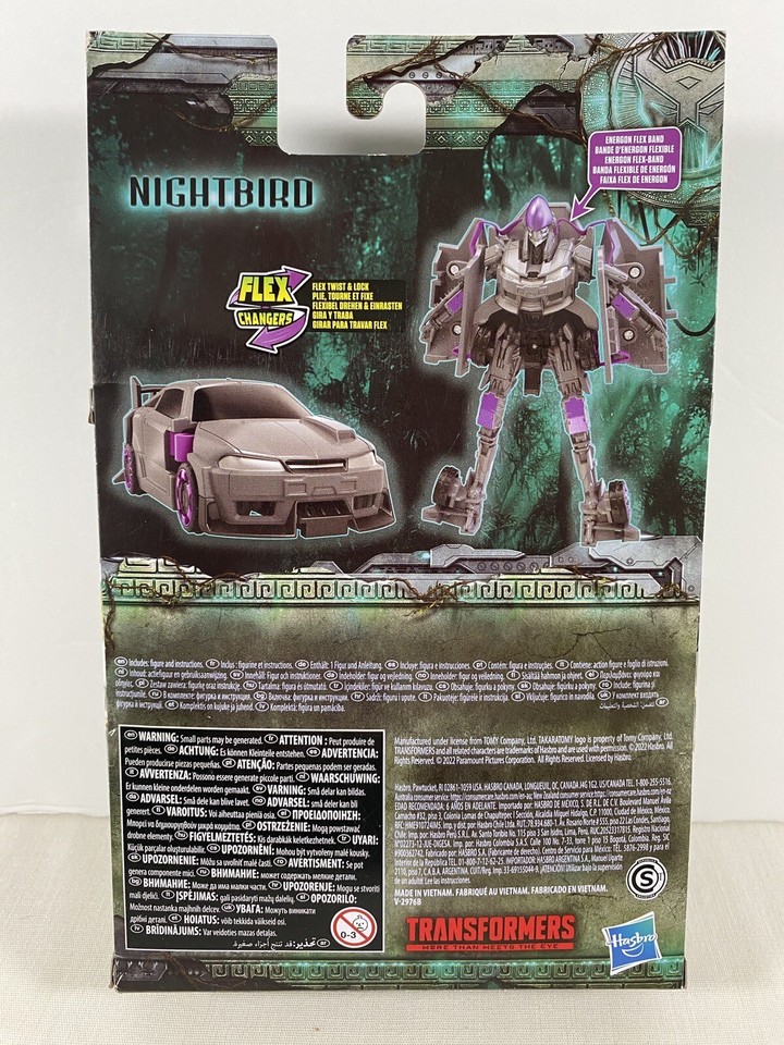 Hasbro Transformers Rise of the Beasts NIGHTBIRD Flex Changers Action ...