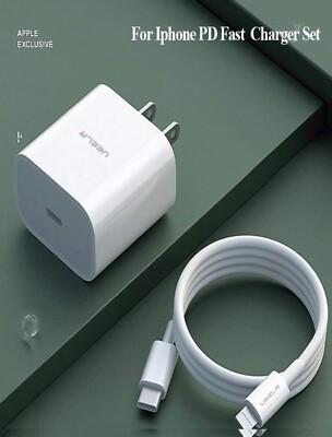 20w fast charging head and 1pc type-c data cable fo iPhones | eBay