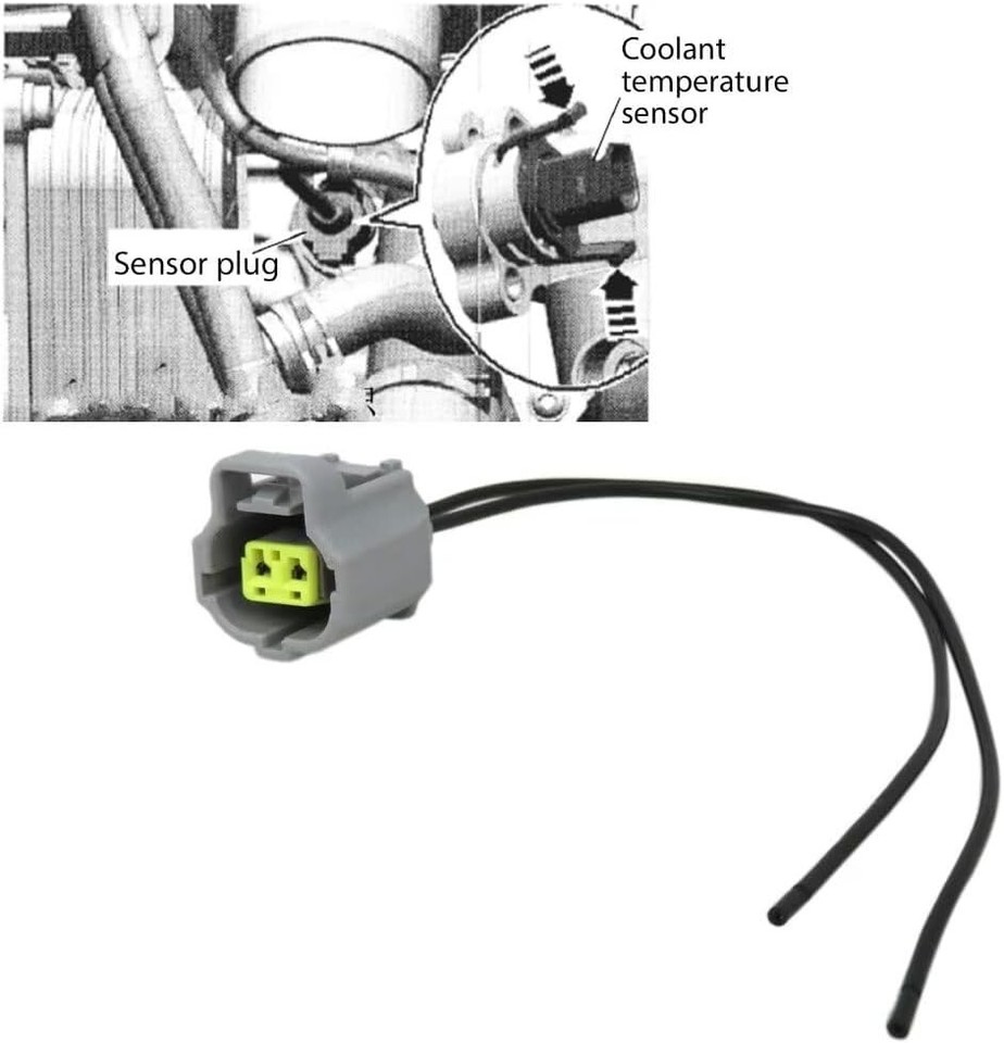 Coolant Water Temperature Temp Sensor Connector Pigtail for 1998-2010 ...