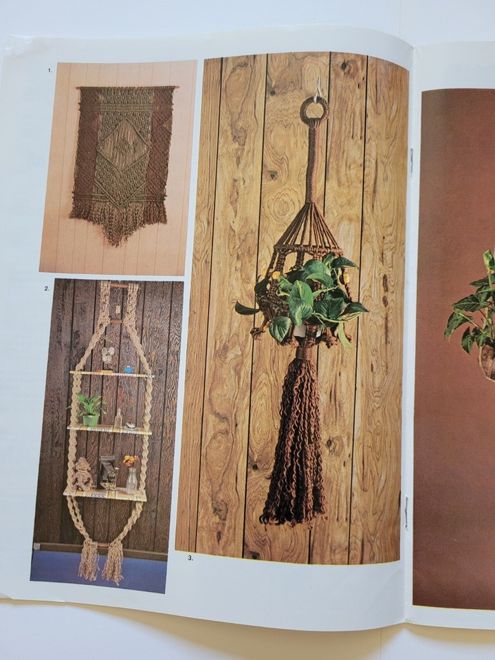 Vintage 1977 Macrame Artistry 15 Patterns 23 pages Hanging Shelves ...