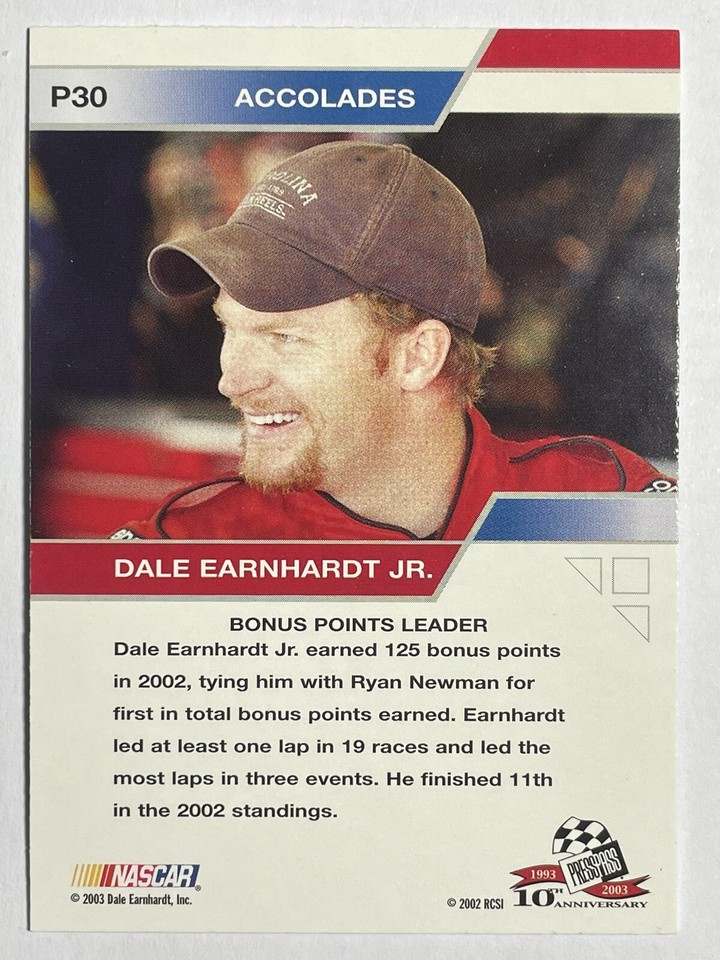 HOFer DALE EARNHARDT JR 2003 Press Pass Eclipse SOLAR ECLIPSE PARALLEL ...