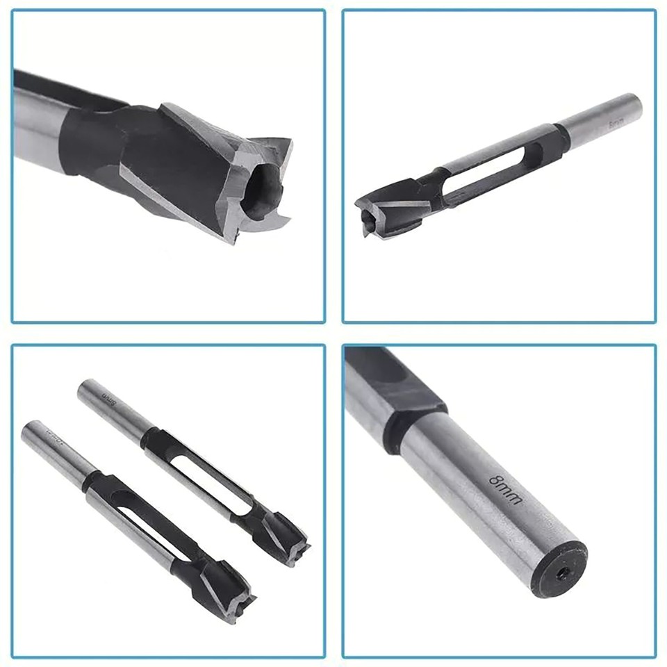 4 Size Carbon Steel Wood Plug Cutter Wooden Dowel Cutting Drill Bits ...