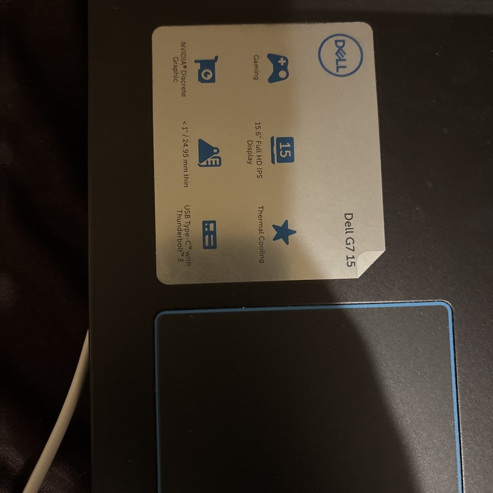 Dell G7 7588 15.6" FHD 2.2 GHz i7-8750H 16GB 256GB SSD/1TB HDD GTX 1060 ...