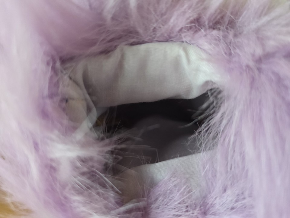 Silly Puppets light purple Fuzzy Monster Hand Puppet 13” Plush Full ...