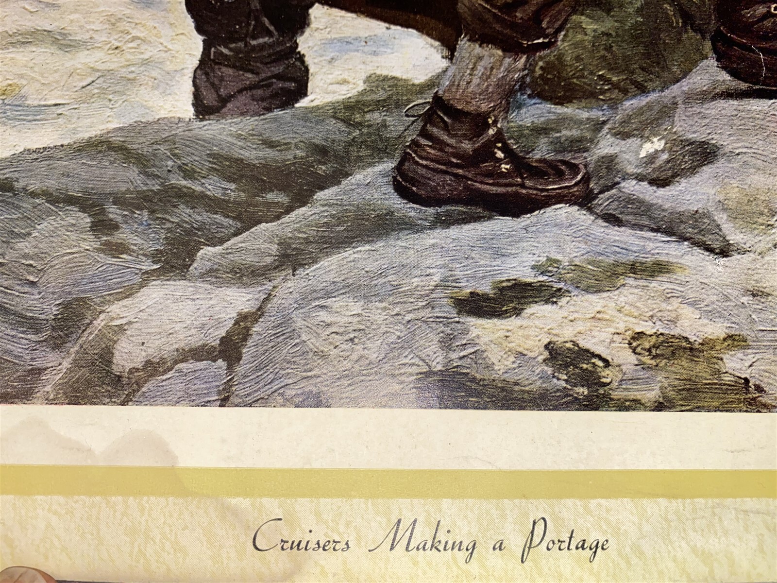 Old Philip R Goodwin Birch bark canoe "Cruisers Making A Portage" Print ...