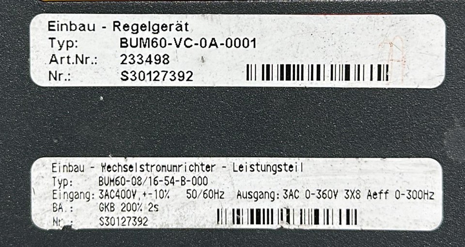 BAUMULLER SERVO DRIVE BUM60-VC-0A-0001 | eBay