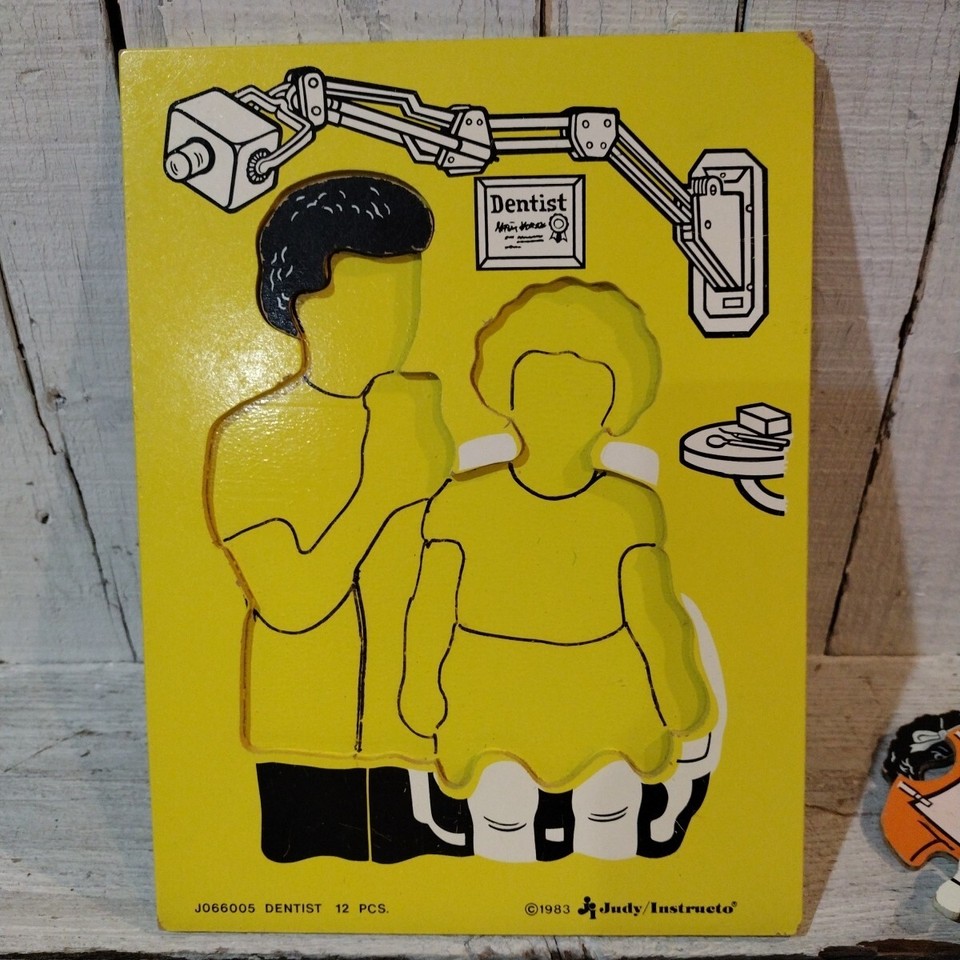 Vintage Judy Instructo Wooden Puzzle Dentist Doctor Health Child ...