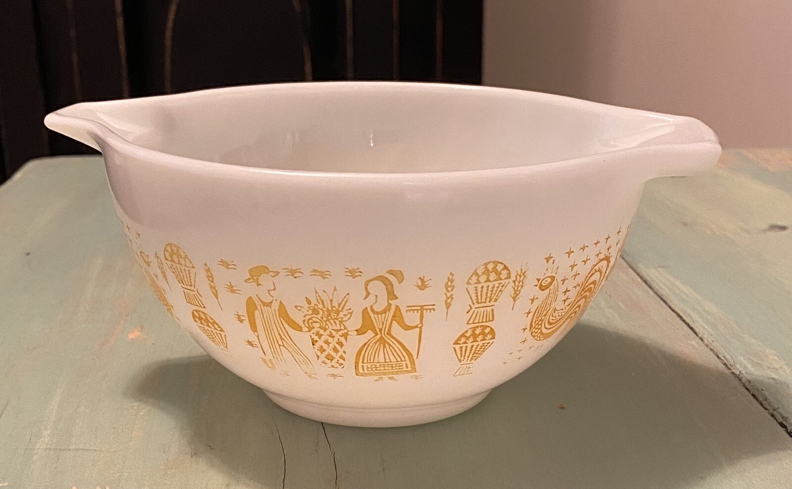 1965 Small Pyrex Pumpkin Butterprint Amish 1.5 Pint Cinderella Bowl ...