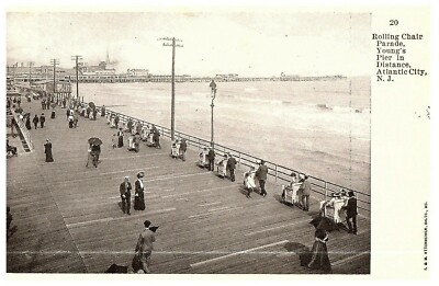 Postcard 20 Rolling Chair Parade Young's Pier, Atlantic City, NJ | eBay