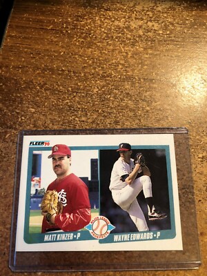 1990 Fleer Baseball # 652 Prospects Matt Kinzer & Wayne Edwards RC | eBay
