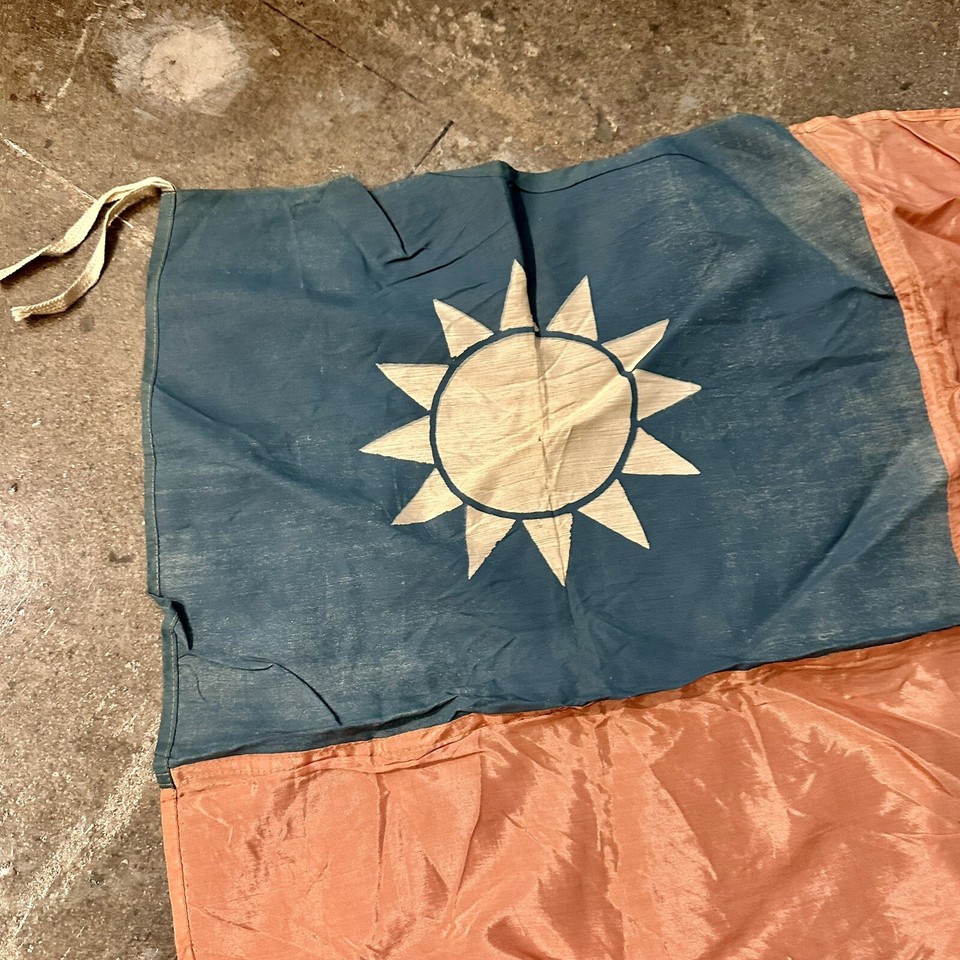 WWII Republic Of China ROC Flag Bring Back Silk & Linen Original | eBay