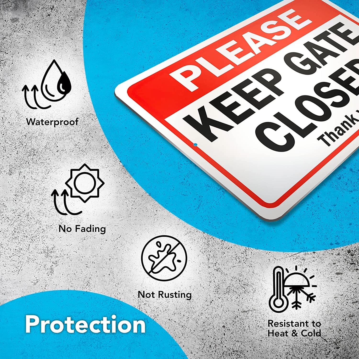 2 PC Please Keep Gate Closed Sign, Please Close Gate Sign, Keep Locked, 7 x 10 | eBay