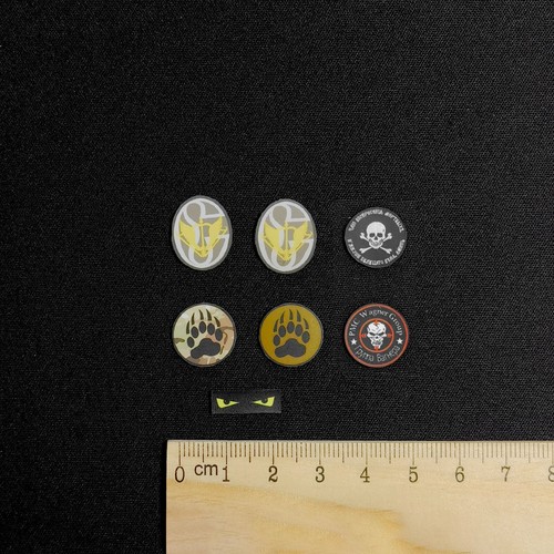 B04-14 1/6 Scale HOT Russian PMC Alpha badges patch 7pcs For Damtoys ...