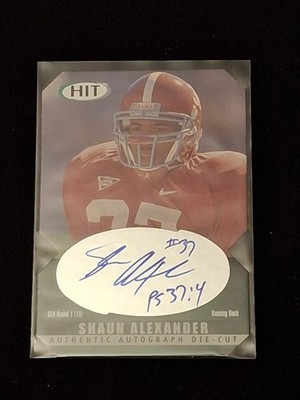 SHAUN ALEXANDER ROOKIE GENUINE HAND SIGNED AUTOGRAPHED CERTIFIED ...