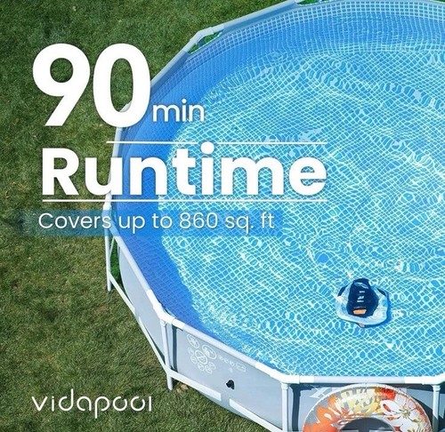 Vidapool Cordless Robotic Pool Vacuum Cleaner,Portable Swimming Opened ...