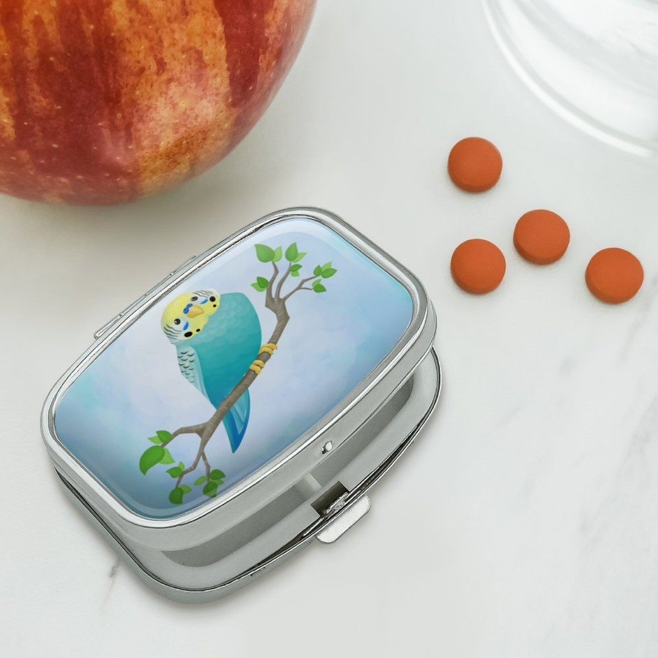 Pretty Parakeet Budgie Rectangle Pill Case Trinket Gift Box | eBay